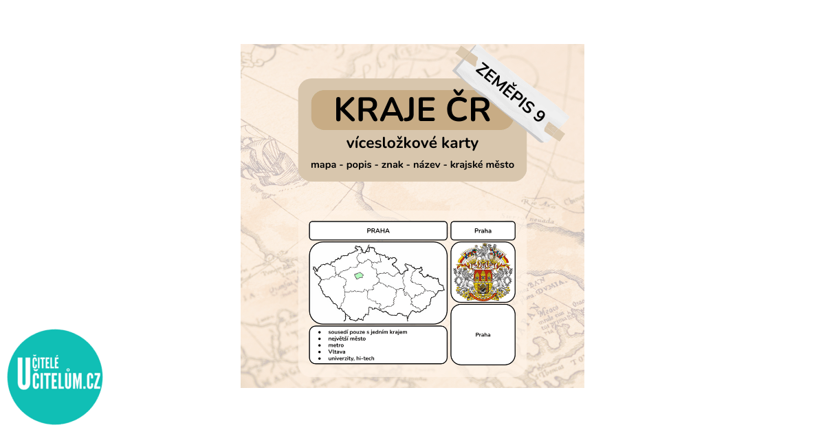 Kraje ČR - vícesložkové karty / infokarty - Vlastivěda | UčiteléUčitelům.cz